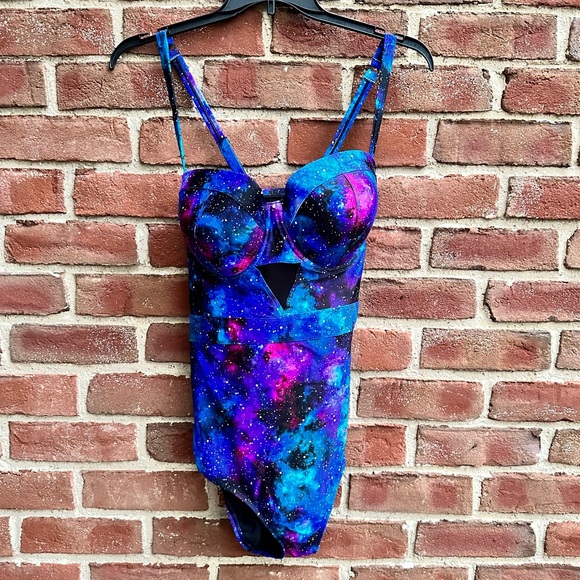 torrid | Swim | Nwt Torrid Swim Suit Womens One Piece Galaxy Mesh Vixen ...